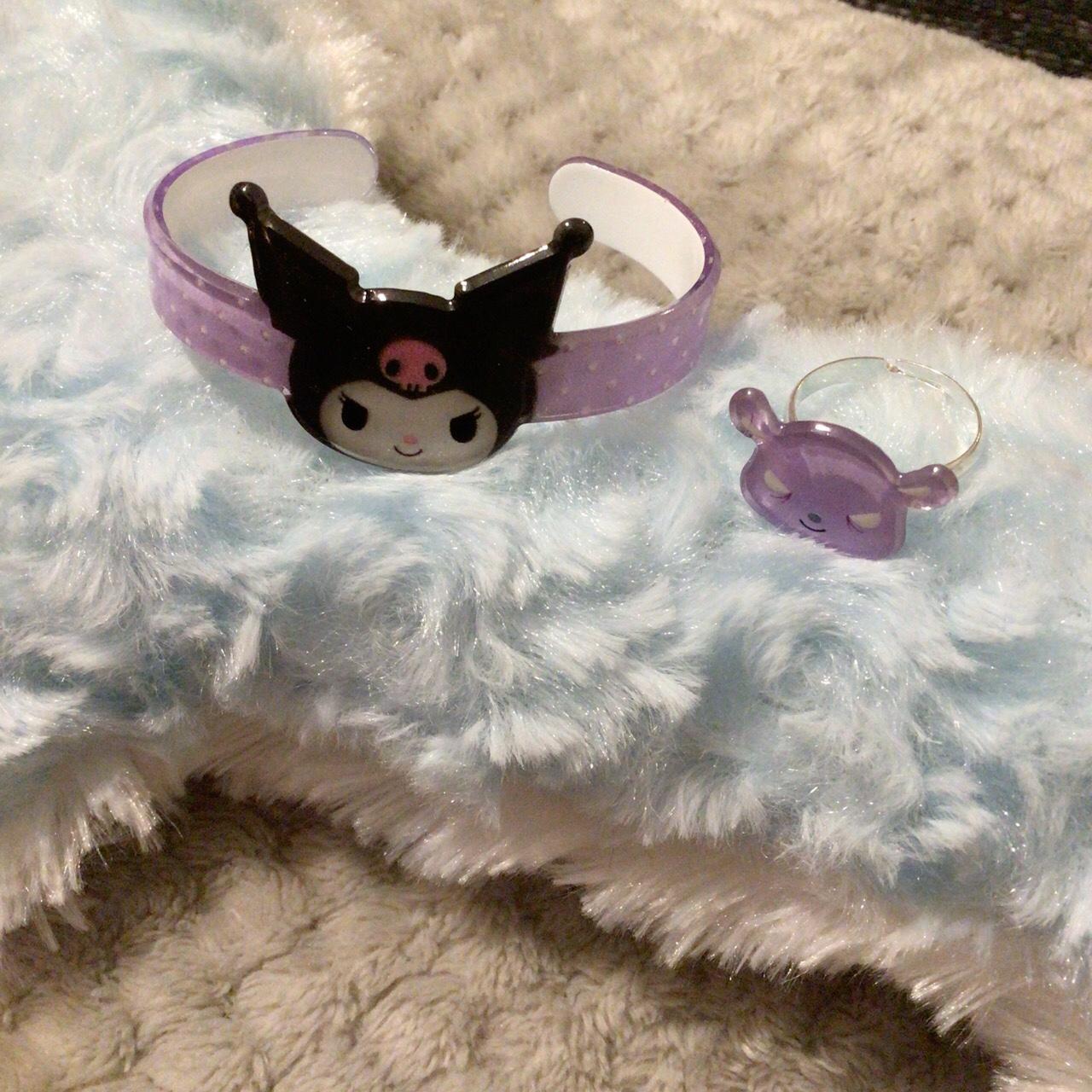Sanrio licensed Kuromi bracelet & Baku ring. Both... - Depop