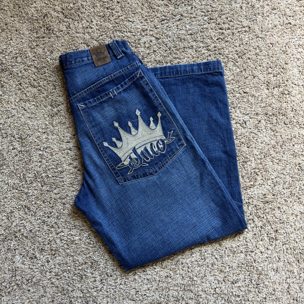 90’s JNCO crown jeans • fits a 30 waist, 6ft for... - Depop