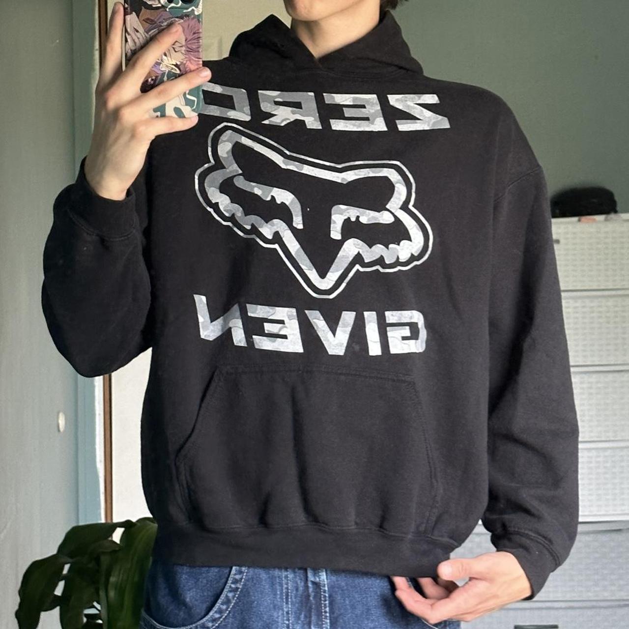 y2k “zero fox given” hoodie • fits a M, 6ft for... - Depop