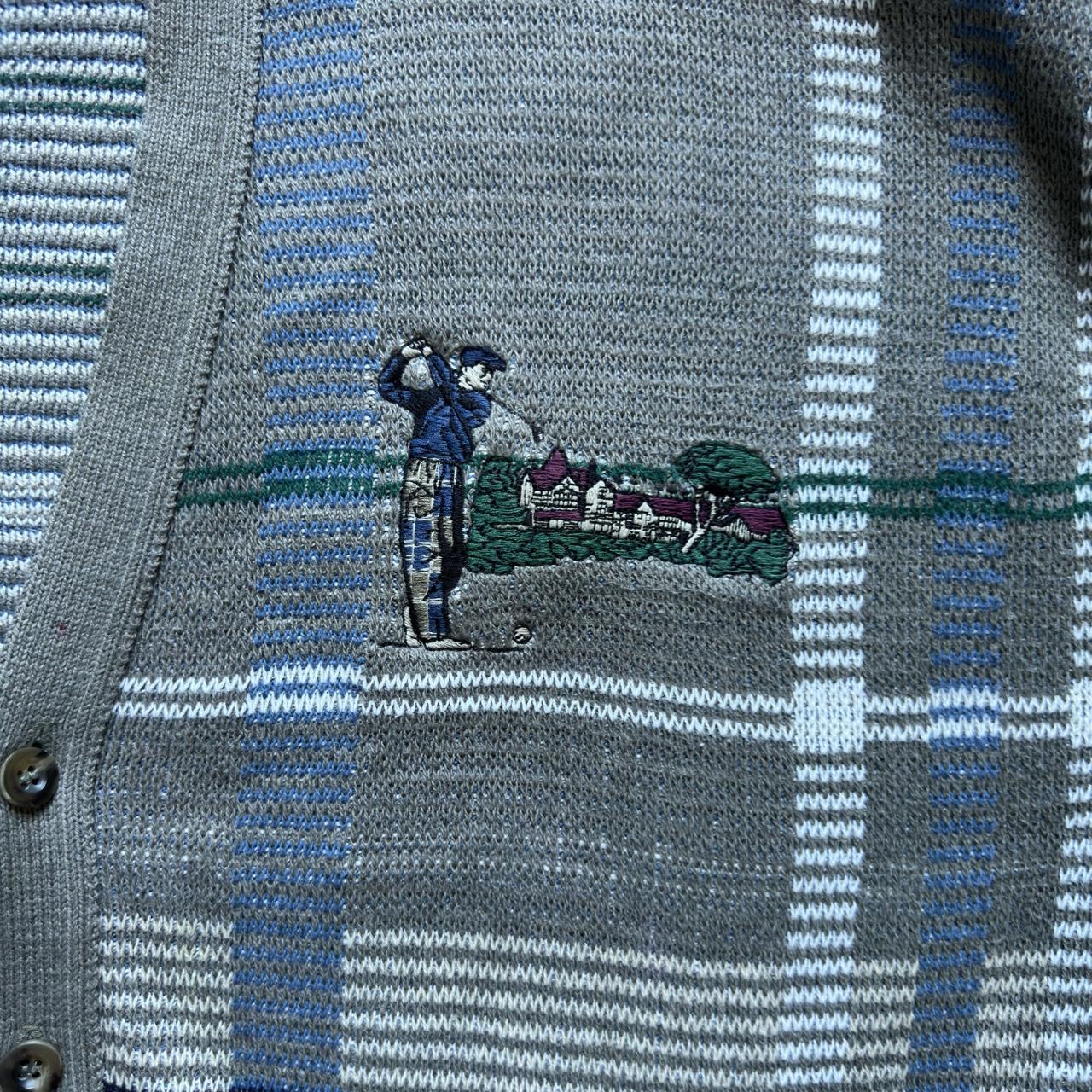 vintage 90’s golf cardigan • size medium, 6ft for... - Depop
