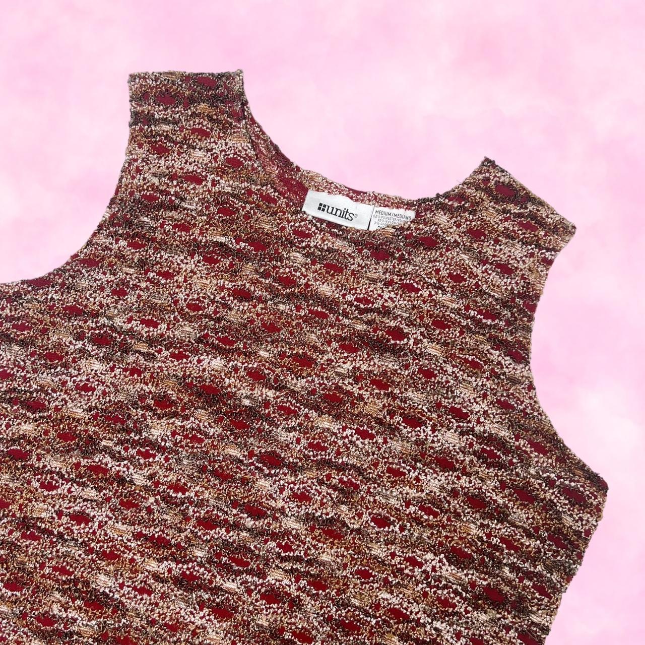 Earthy Textured Tank Top 90's Vintage 62%... - Depop