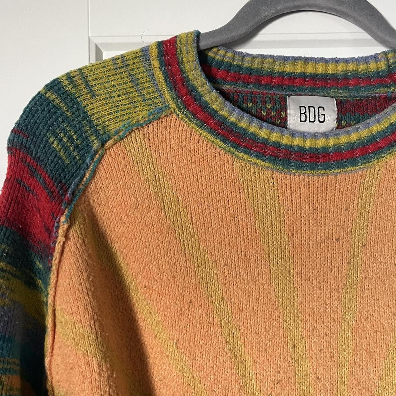 BDG urban outfitters chunky multi color sweater says... - Depop