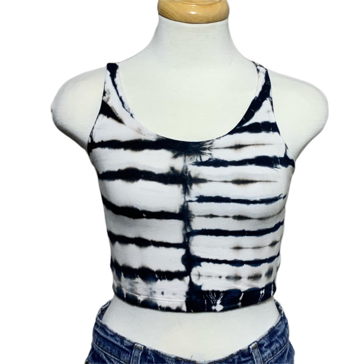 Cage Top in black & white, tye die Beautiful hand... - Depop