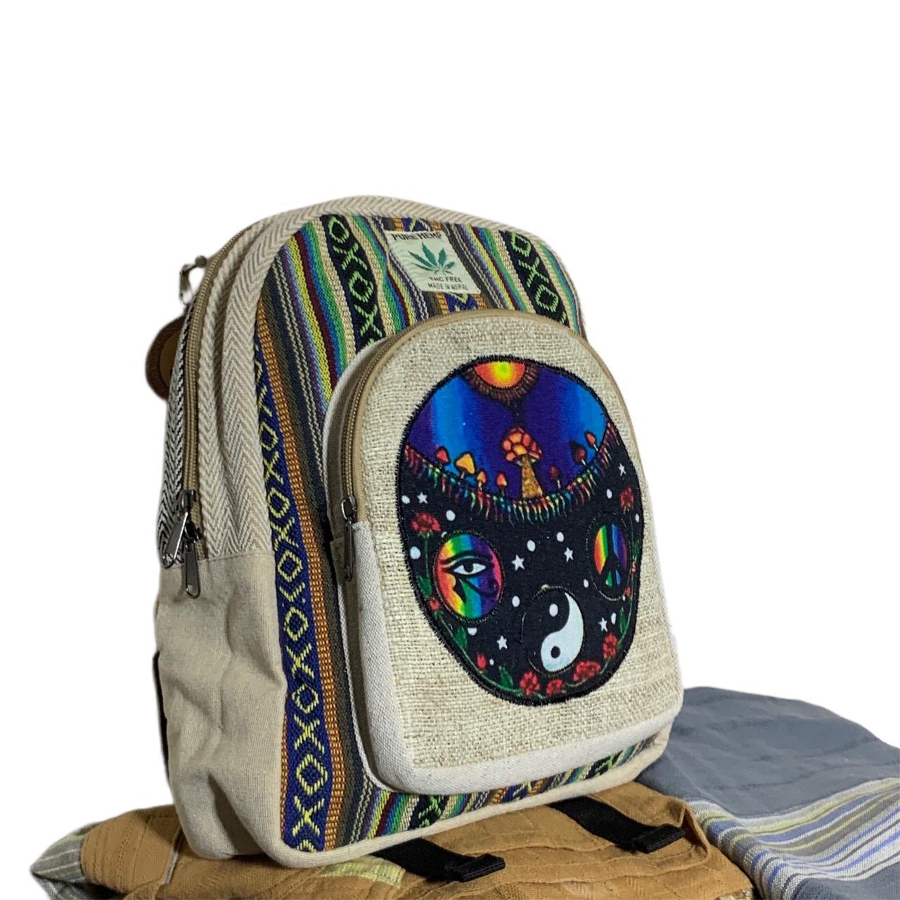 Hemp yin & yang backpack 💫 Witness the wonder of... - Depop