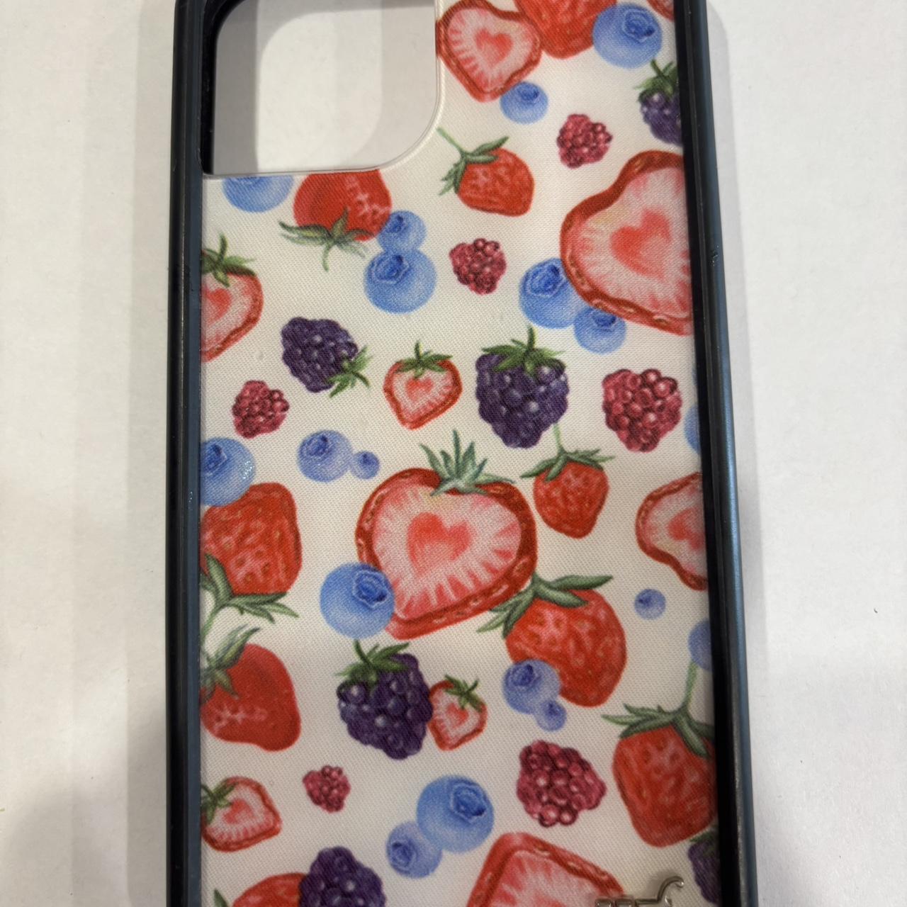 Cute red and white strawberry and berry phone case... | Depop