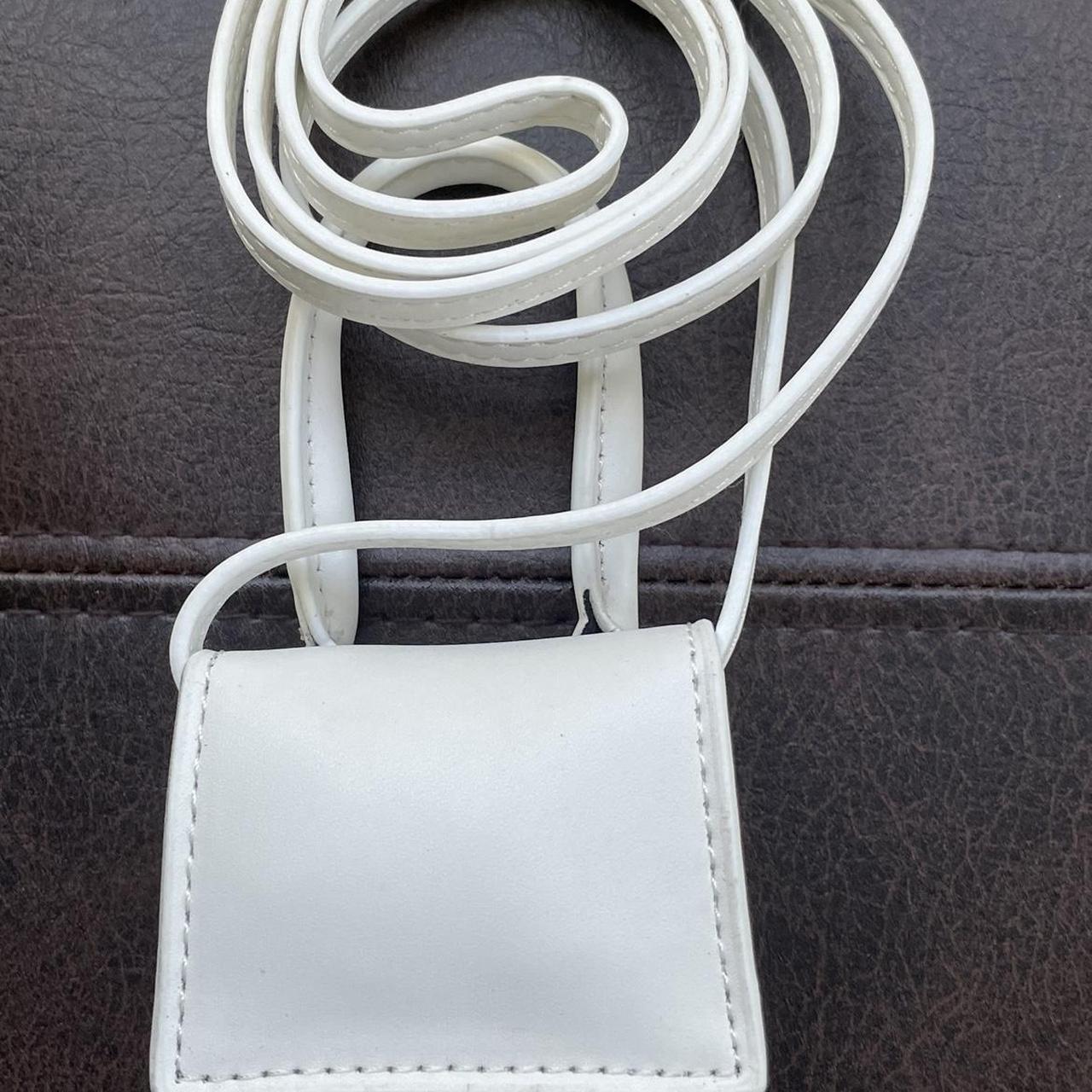 Micro Mini White bag Super cute and tiny Fits a key... - Depop