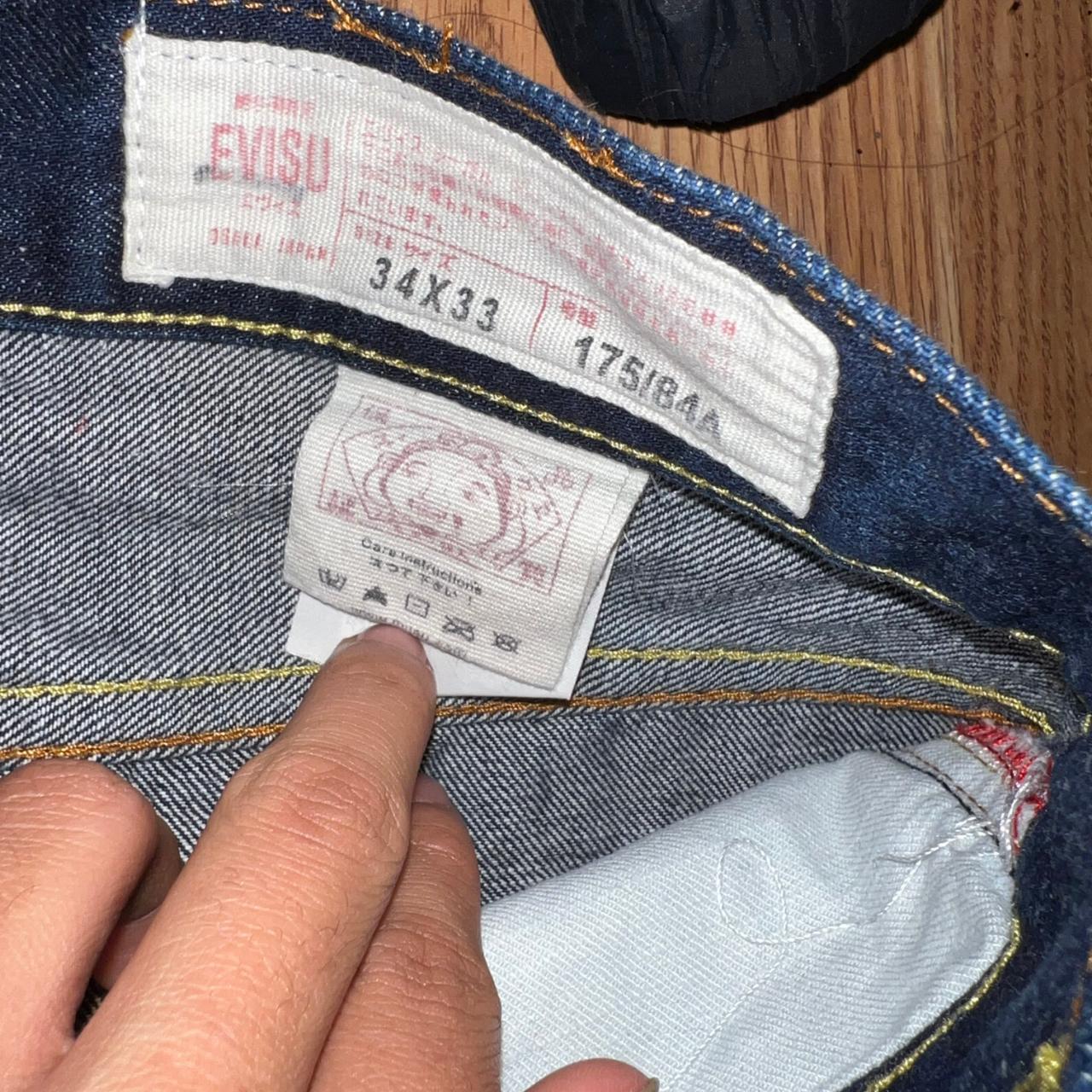 Evisu Daicock Flower Kamon Embroidery Pants SIZE... - Depop