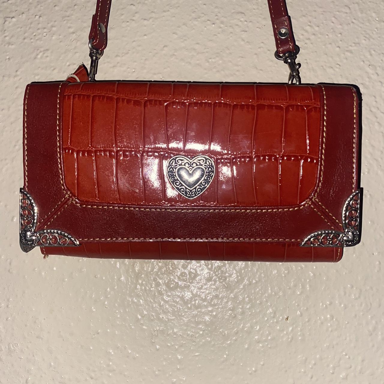 BRIGHTON WALLET/PURSE!! Burgundy and red leather... - Depop