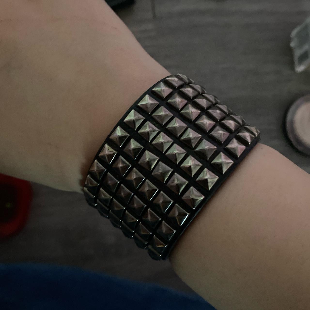 Hot topic studded cuff🤍 #Hottopic #Emo #Scenekid... - Depop