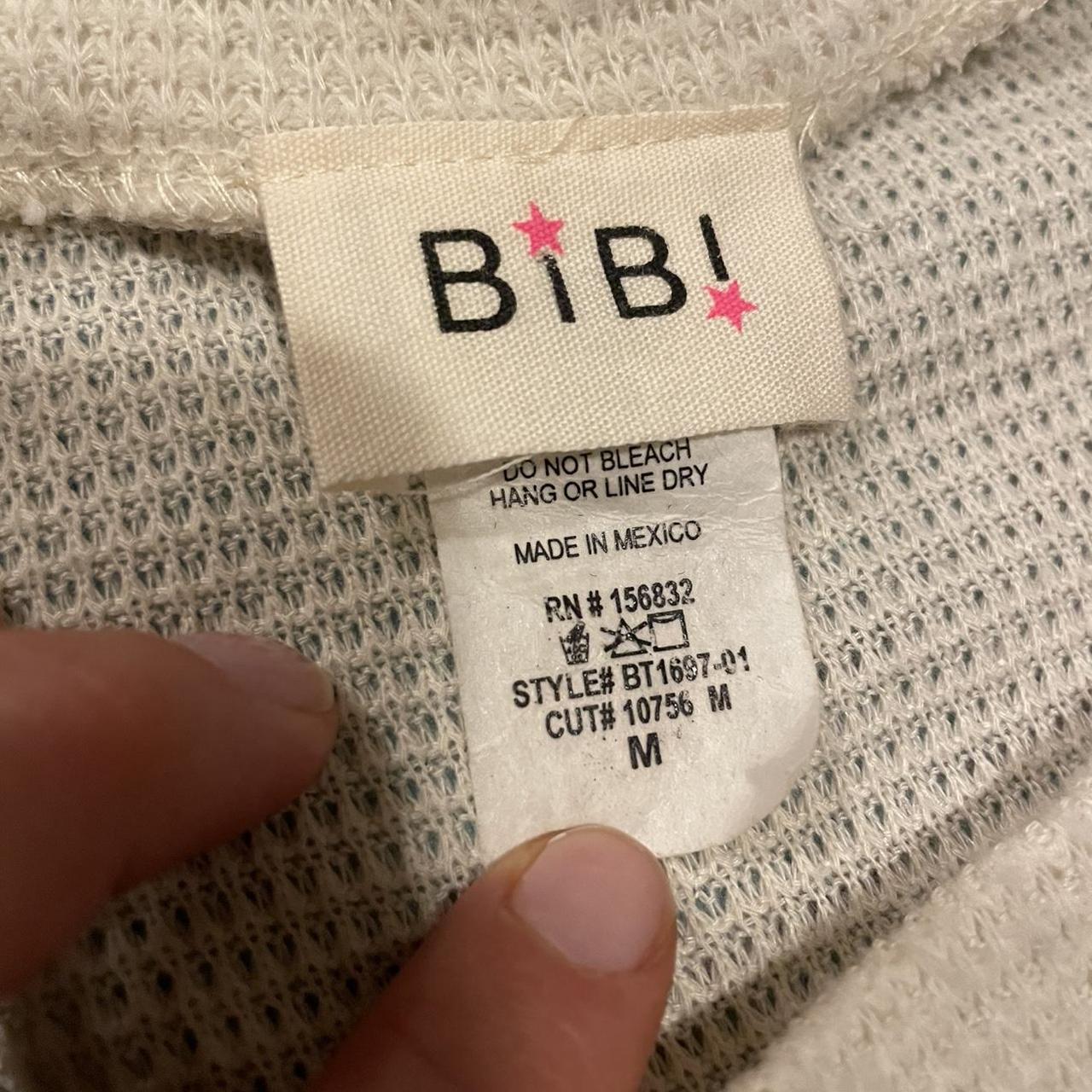 BIBI Cream Waffle Knit Oversized Long Sleeve... - Depop