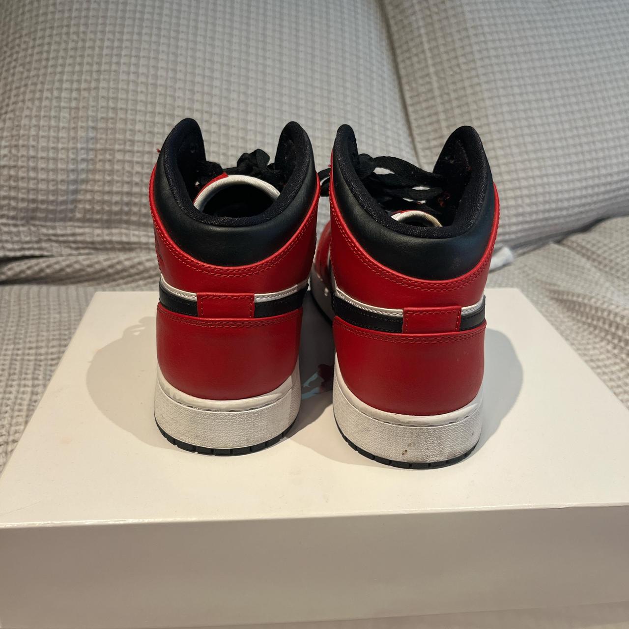 Air Jordan 1s Mid Chicago Toe. Worn twice. Comes... | Depop