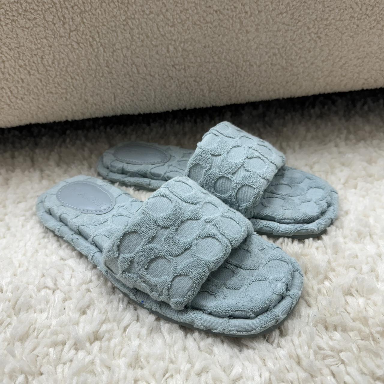 coach slides🩵 lightly worn, great condition size... - Depop
