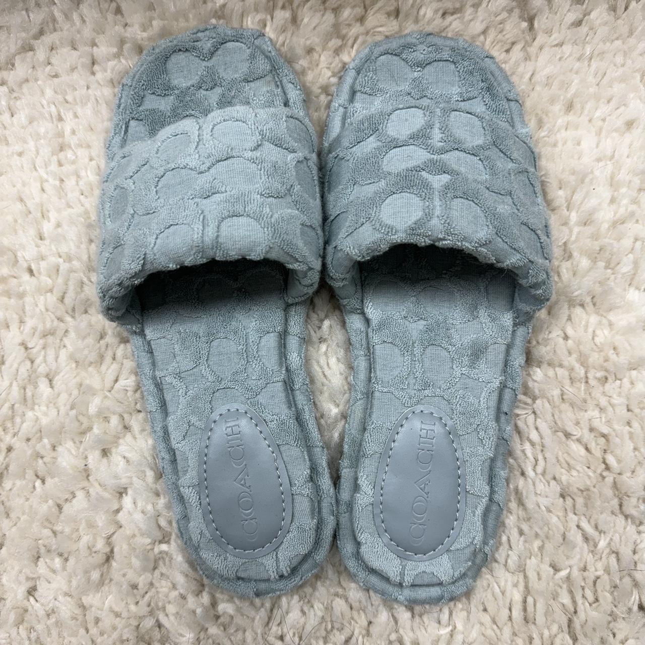 coach slides🩵 lightly worn, great condition size... - Depop