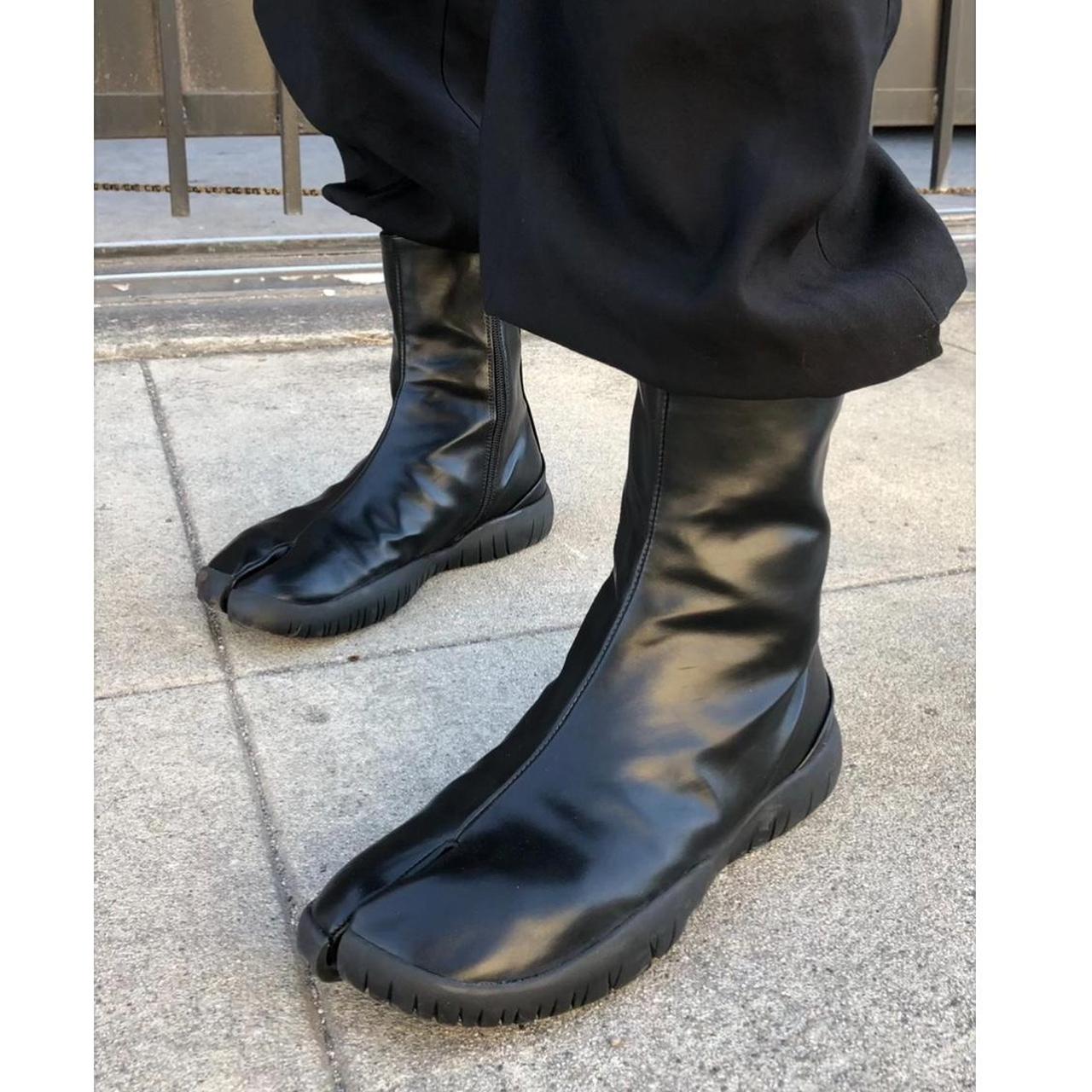 Tabi split-toe driving ankle boots in... | Depop