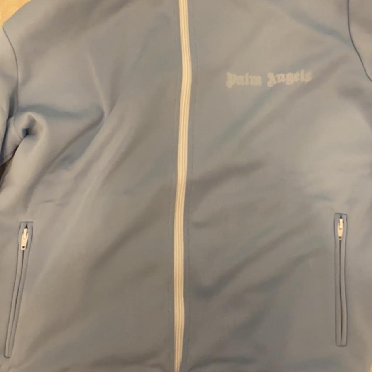 Palm Angels Tracksuit top baby blue Used Colour and... - Depop