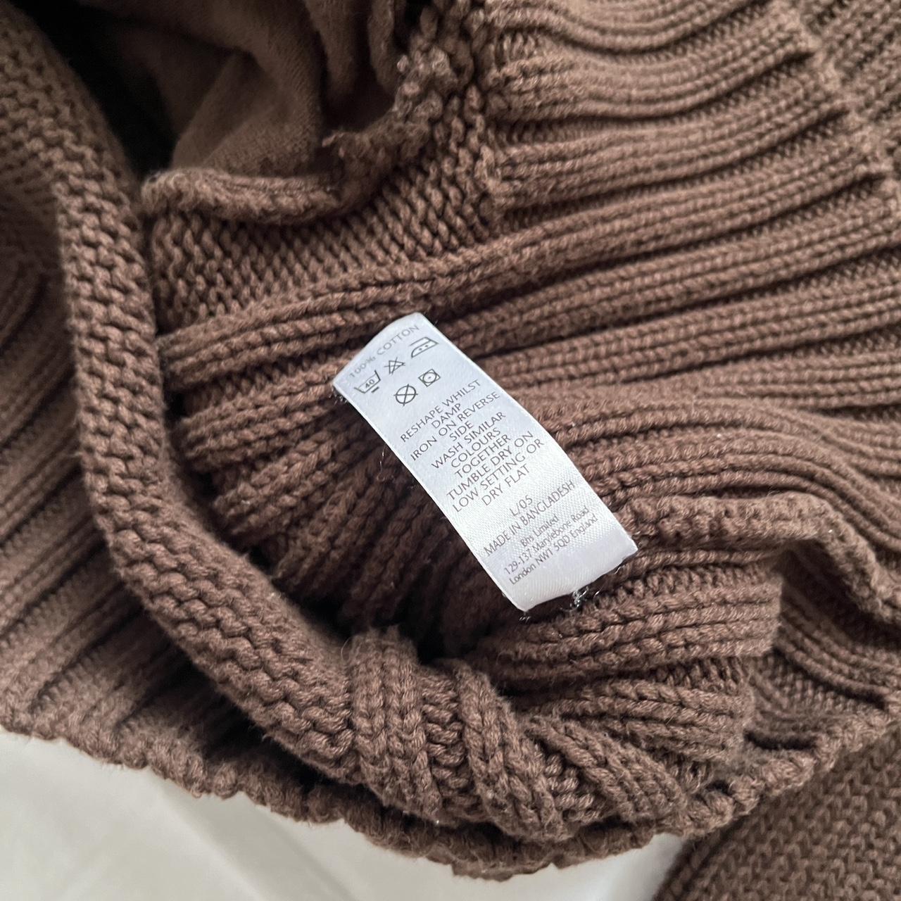 BROWN KNIT CARDIGAN JUMPER 🌰 cosy chunky knit zip... - Depop