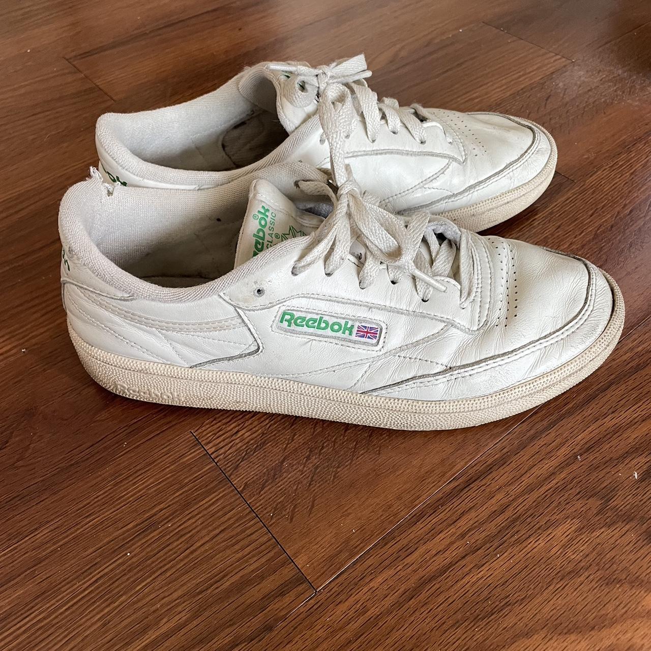 Reebok Women's White and Cream Trainers | Depop