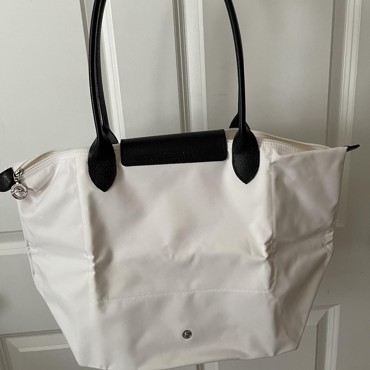 Longchamp Women's White Bag | Depop
