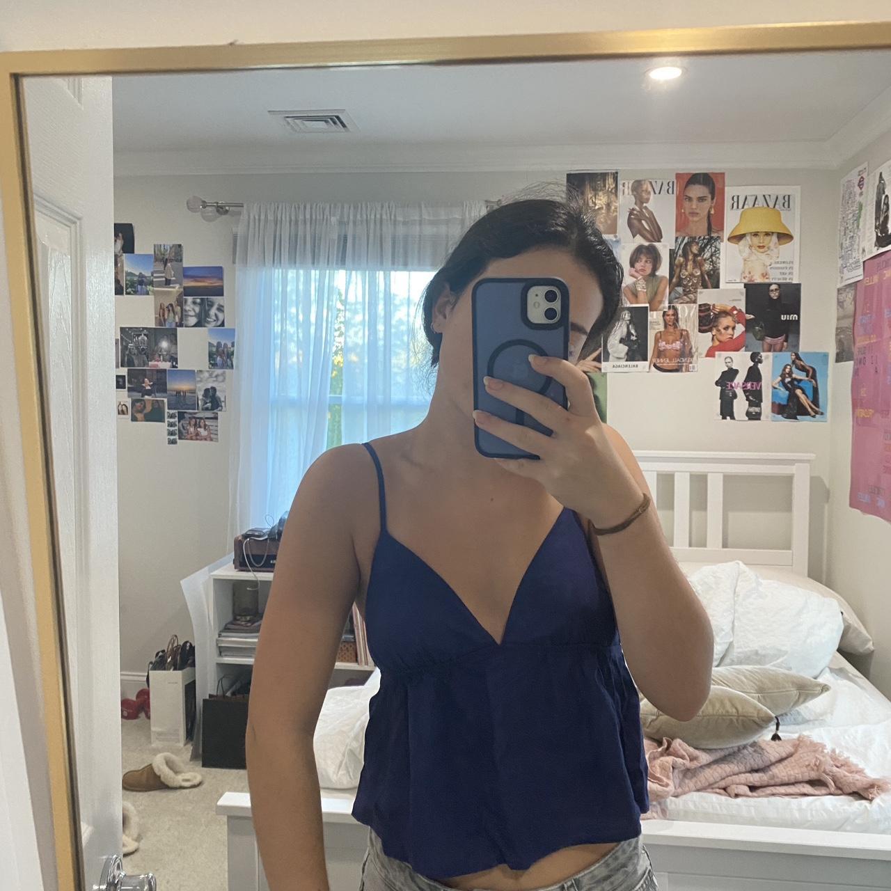 PacSun navy blue top Never worn - Depop