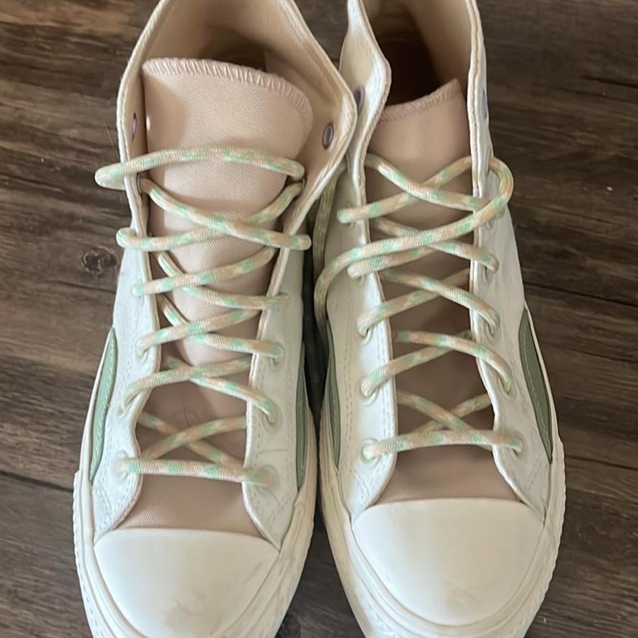 Platform Converse ‘Colorblock Overlay Algae... - Depop