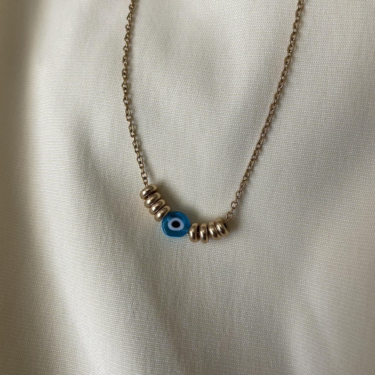 Retro Evil Eye Necklace Made with love, this... - Depop