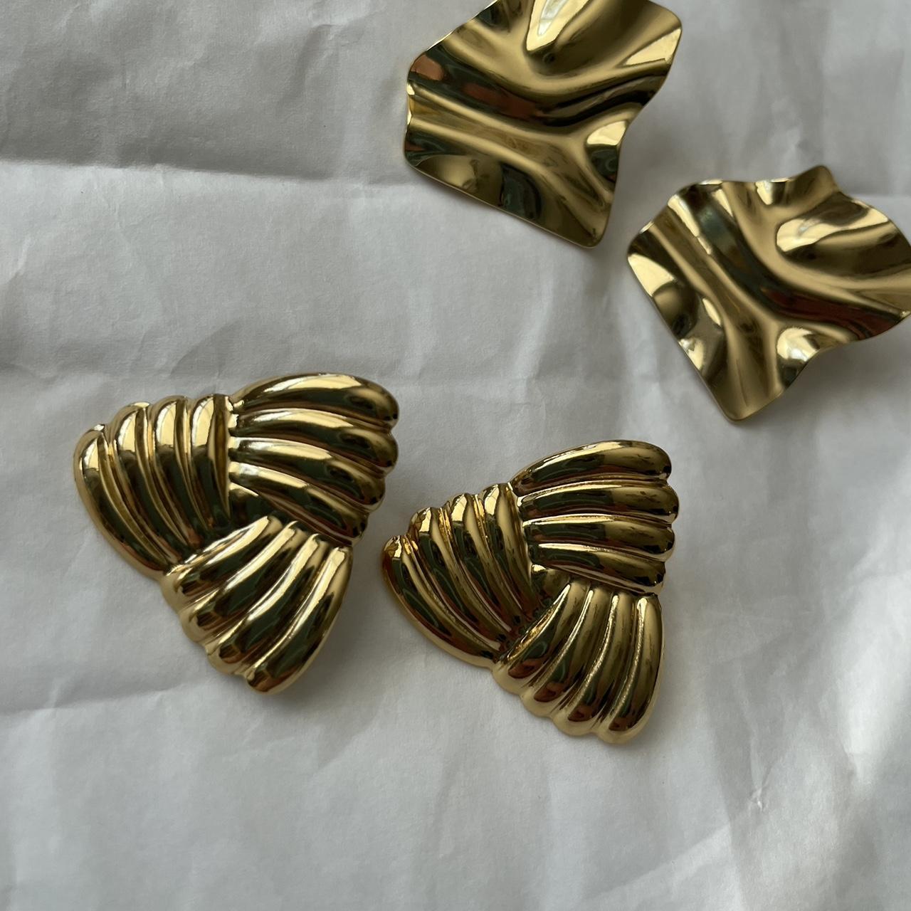 Chunky Retro Triangle Stud Earrings These bold and... - Depop