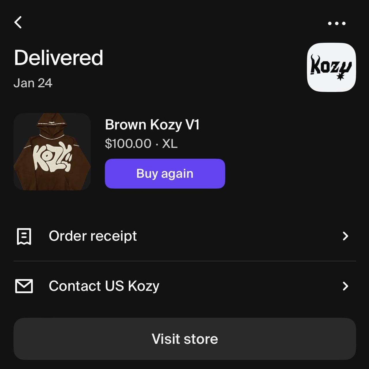 AUTHENTIC KOZY HOODIE - Depop