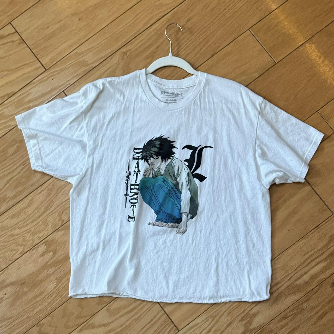 WHITE DEATH NOTE TEE - Depop