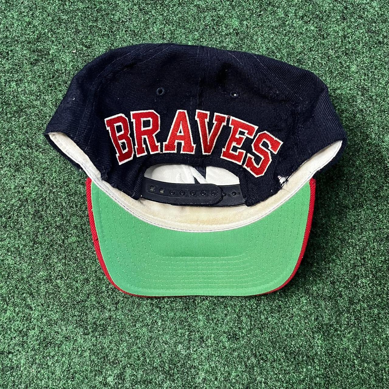 Vintage 90s Atlanta Braves American Needle Blockhead... - Depop