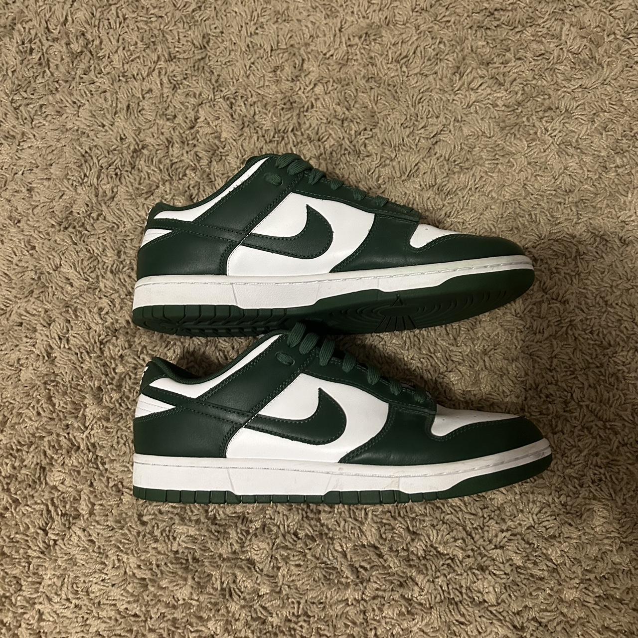 Nike Dunk Michigan Green / White Green Colour US... - Depop