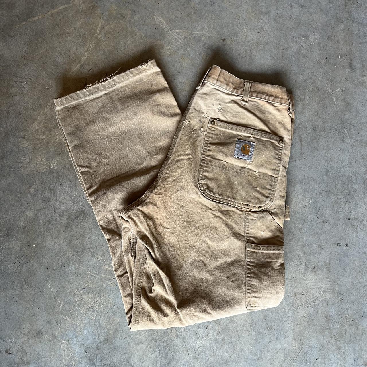 Vintage 90s carhartt double knees patchwork 34 X 30 - Depop