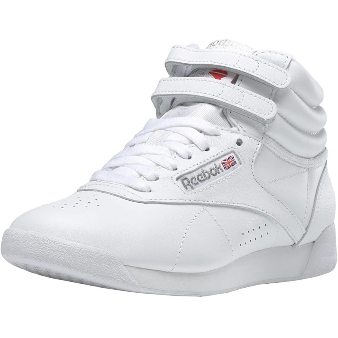 White Reebok 80’s style sneakers - Depop