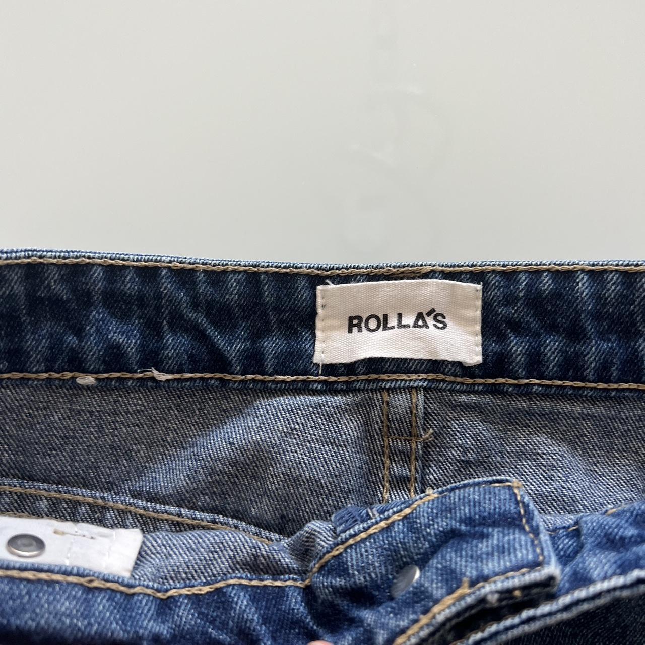 ROLLAS denim mini skirt high rise slim fit super... - Depop