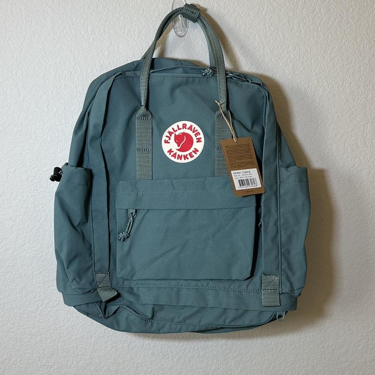 Fjällräven Kanken Outlong Backpack - Frost Green -... - Depop