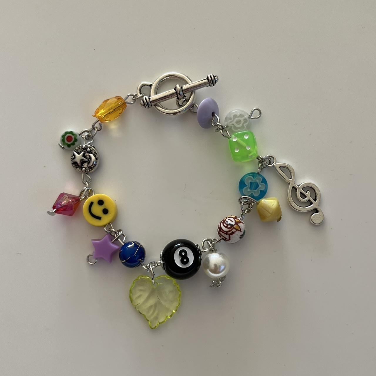 cluttered charm bracelet 🍭 handmade with love by me... - Depop