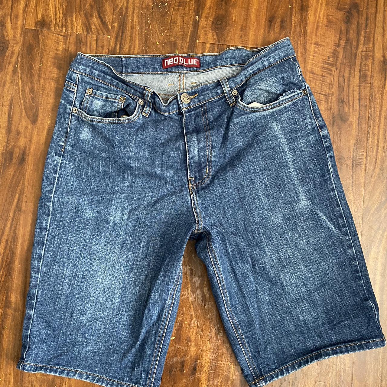 Neo Blue jorts | size 36’ | good material #jorts... - Depop