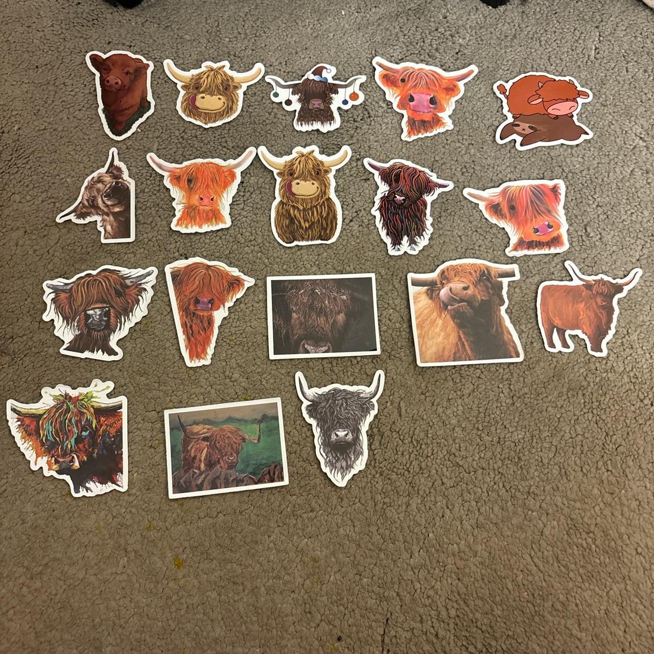 Highland cow stickers!! 18 stickers Includes 2... - Depop