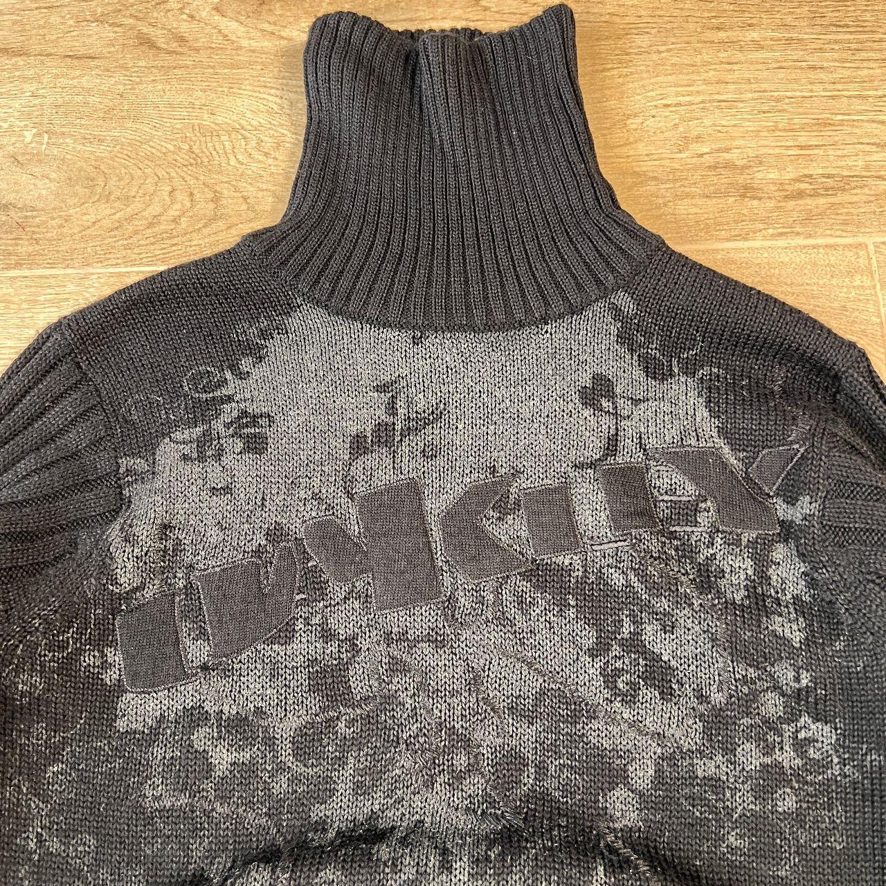 Oakley Vintage Knit Logo Turtleneck – Black Y2K... | Depop