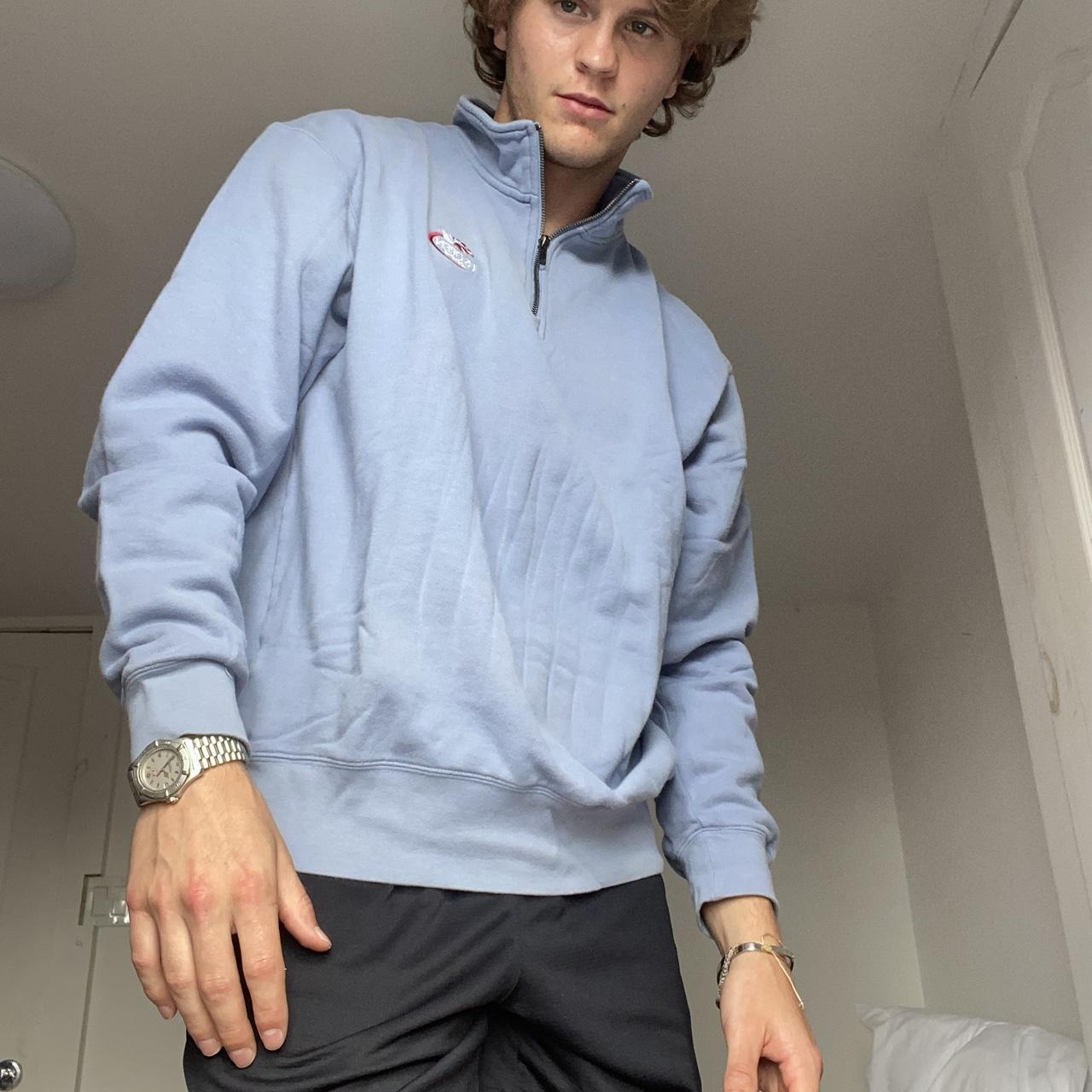 Vintage 2004 US Open sweatshirt in baby blue color... - Depop