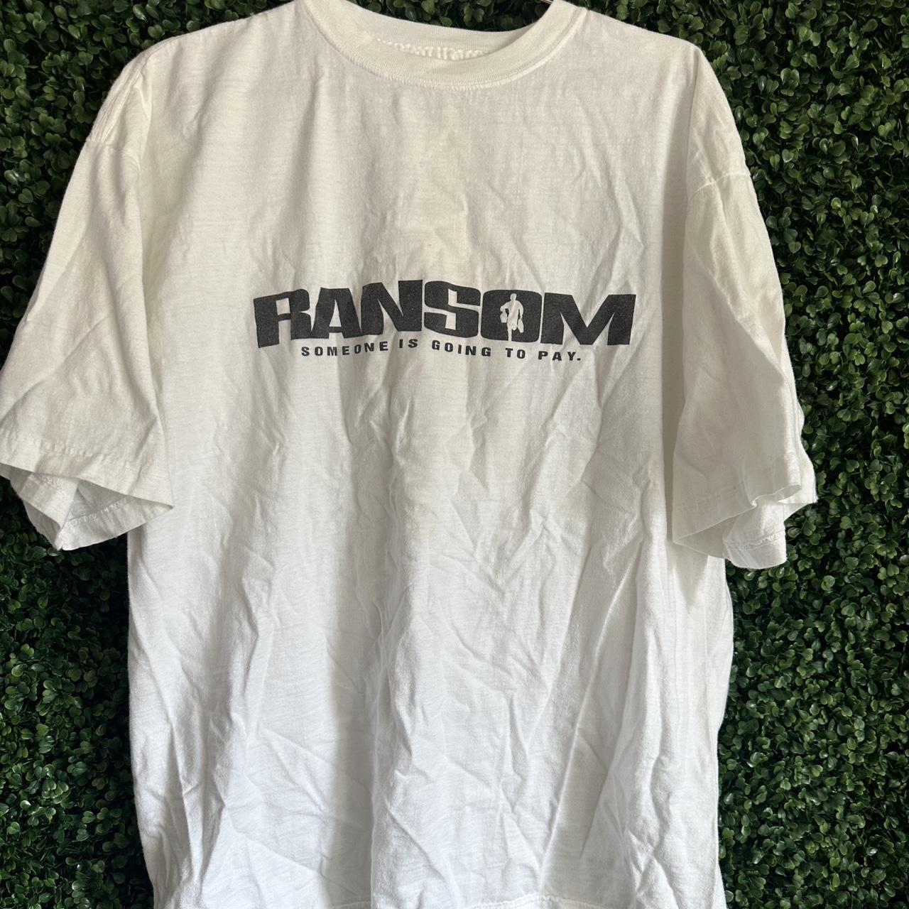 Ransom promo tee, shows a silhouette of Mel Gibson... - Depop
