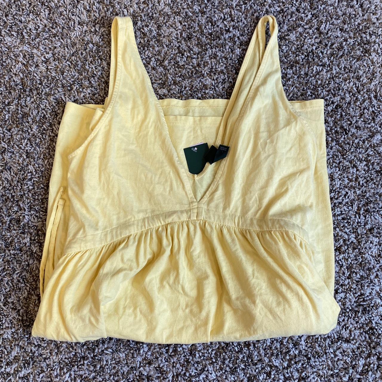 Target yellow tie sundress with pockets v-neck, tie... - Depop