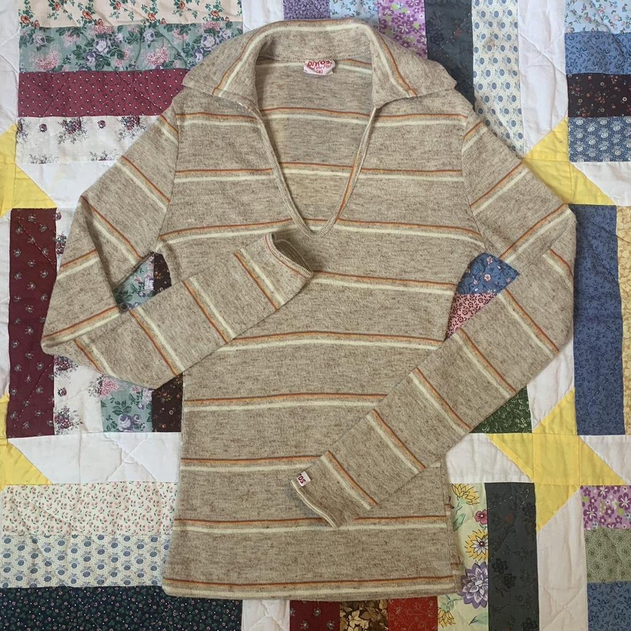 Vintage 70s Dittos Feel The Fit! Rainbow Striped... - Depop