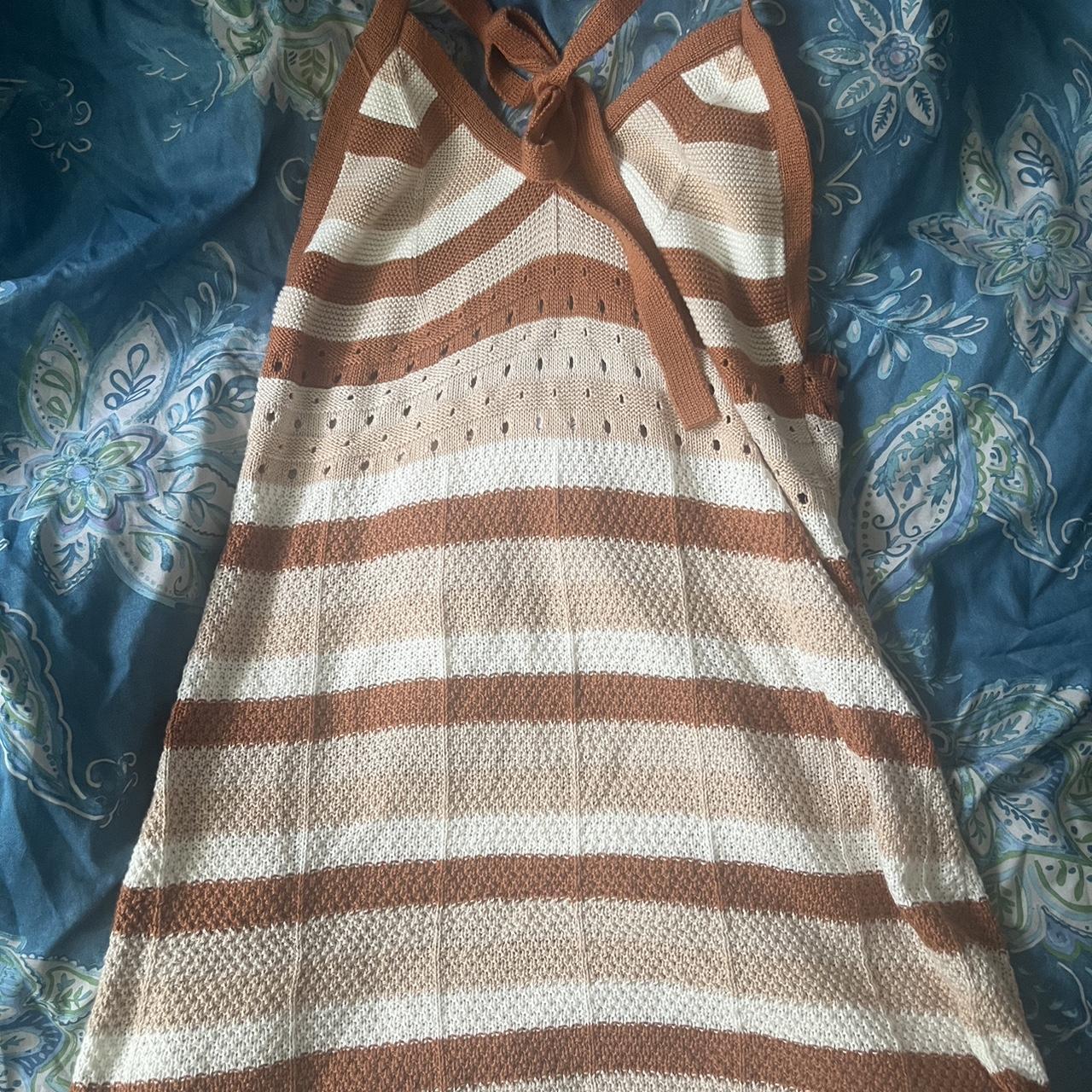 knit swim suit cover - Depop