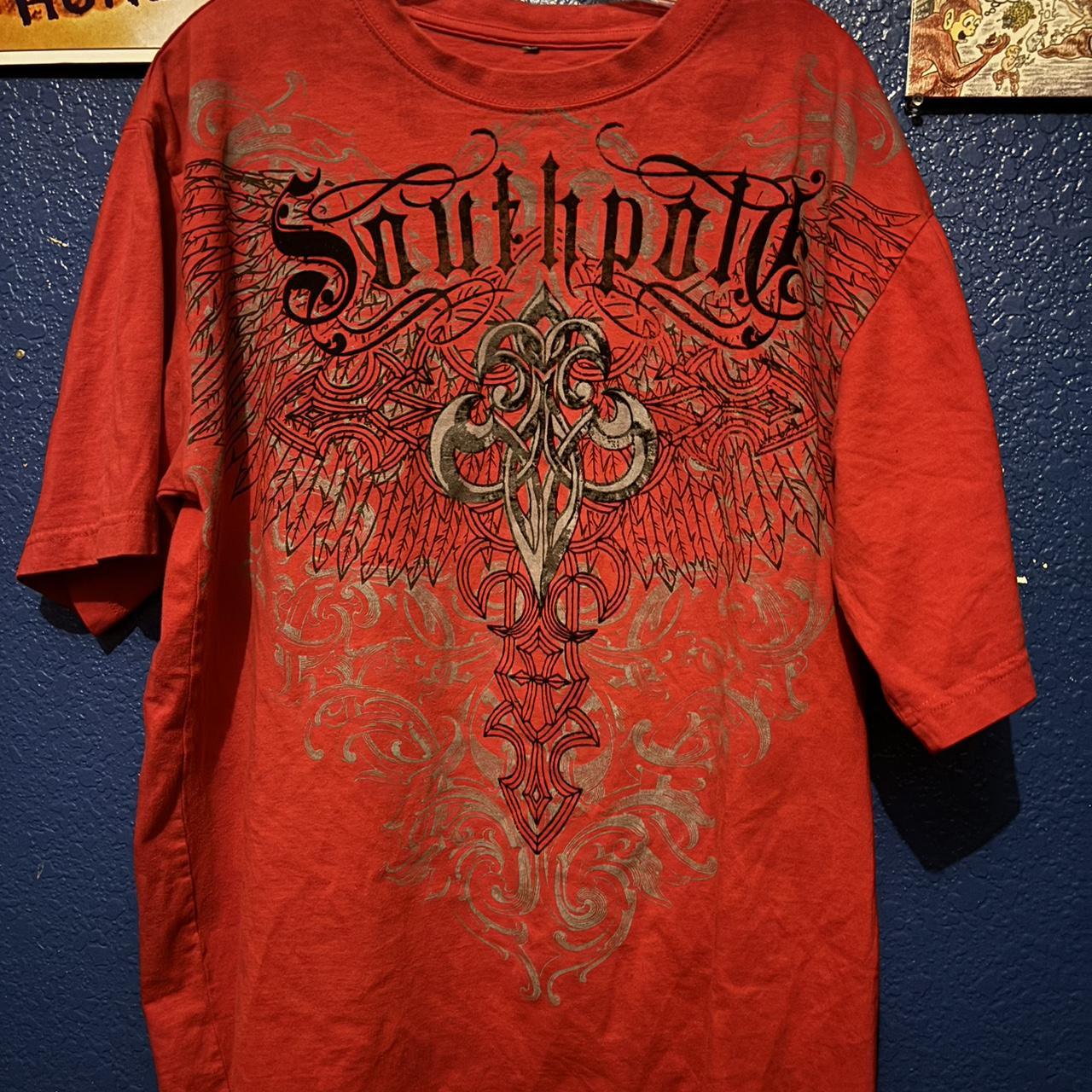 red southpole clean design tag is missing but fits... - Depop