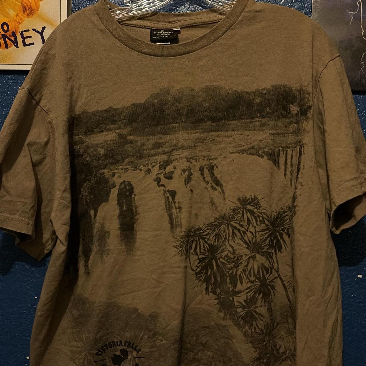 y2k nature tee from zambia tagged [xl] #y2k #nature... - Depop