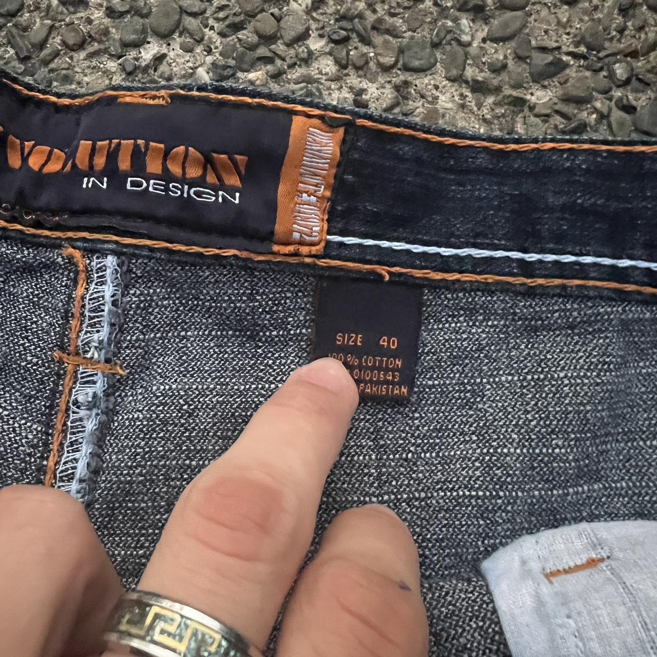 Y2K Evolution Graphic Jorts Size 40 Jnco like... - Depop