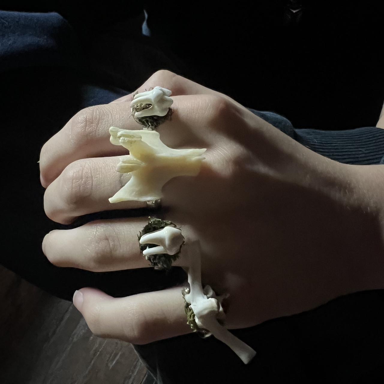 bone rings 🦴🕷️ please dm before purchasing 🫶🏻 - Depop
