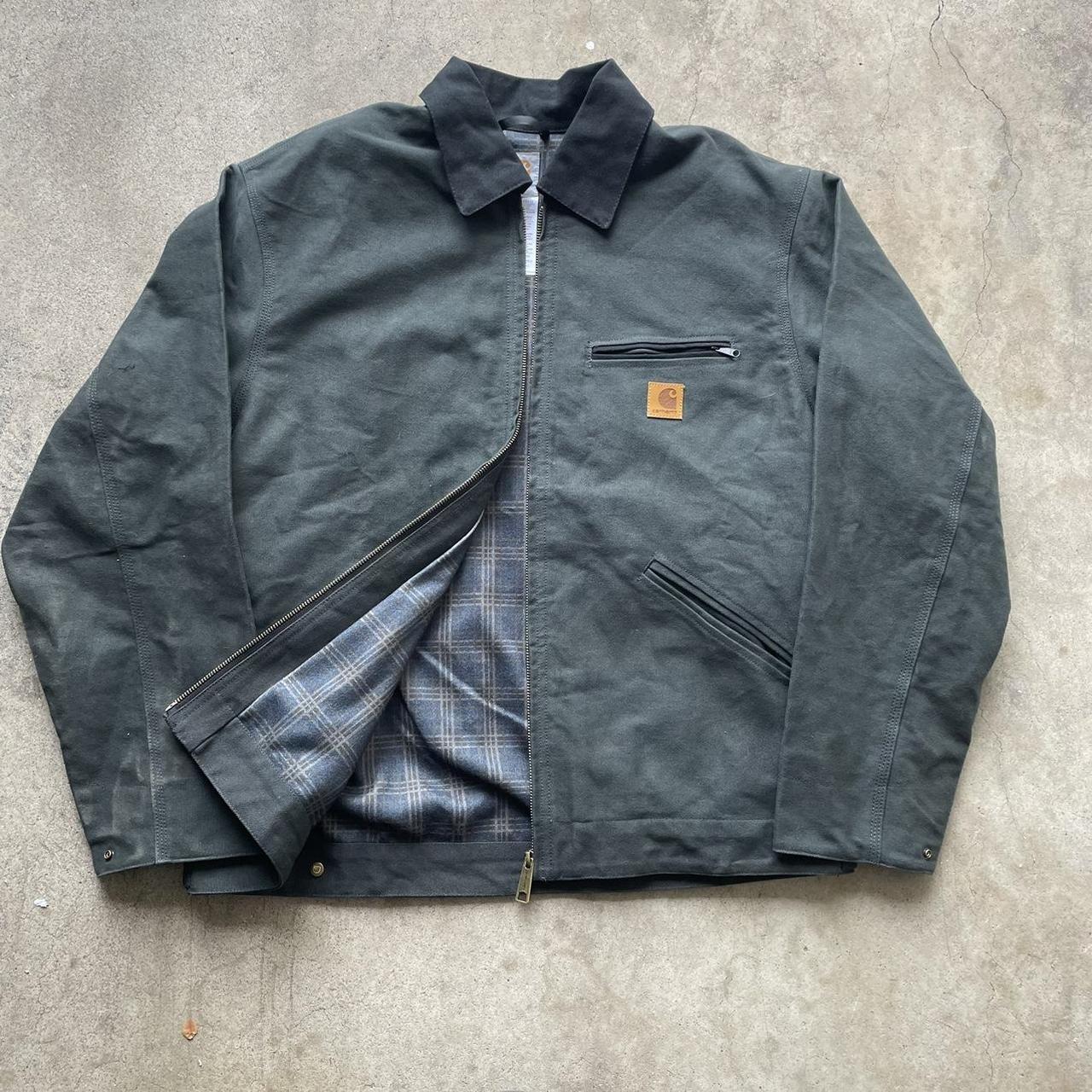 Forest green Carhartt Detroit jacket Size l Perfect... - Depop