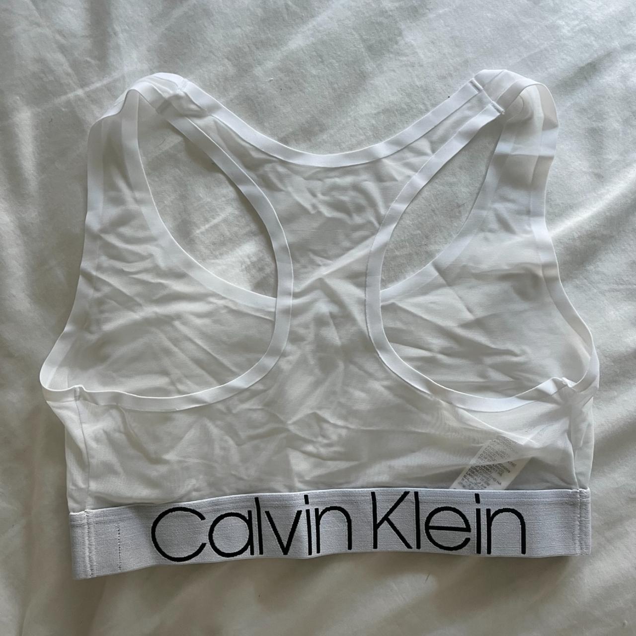White Calvin Klein X Kith Bralettes - Mesh Racerback... - Depop