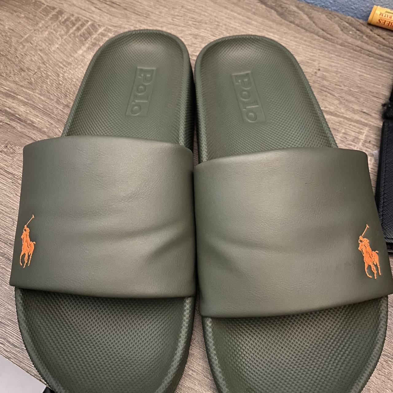 Polo Men's Green Slides | Depop